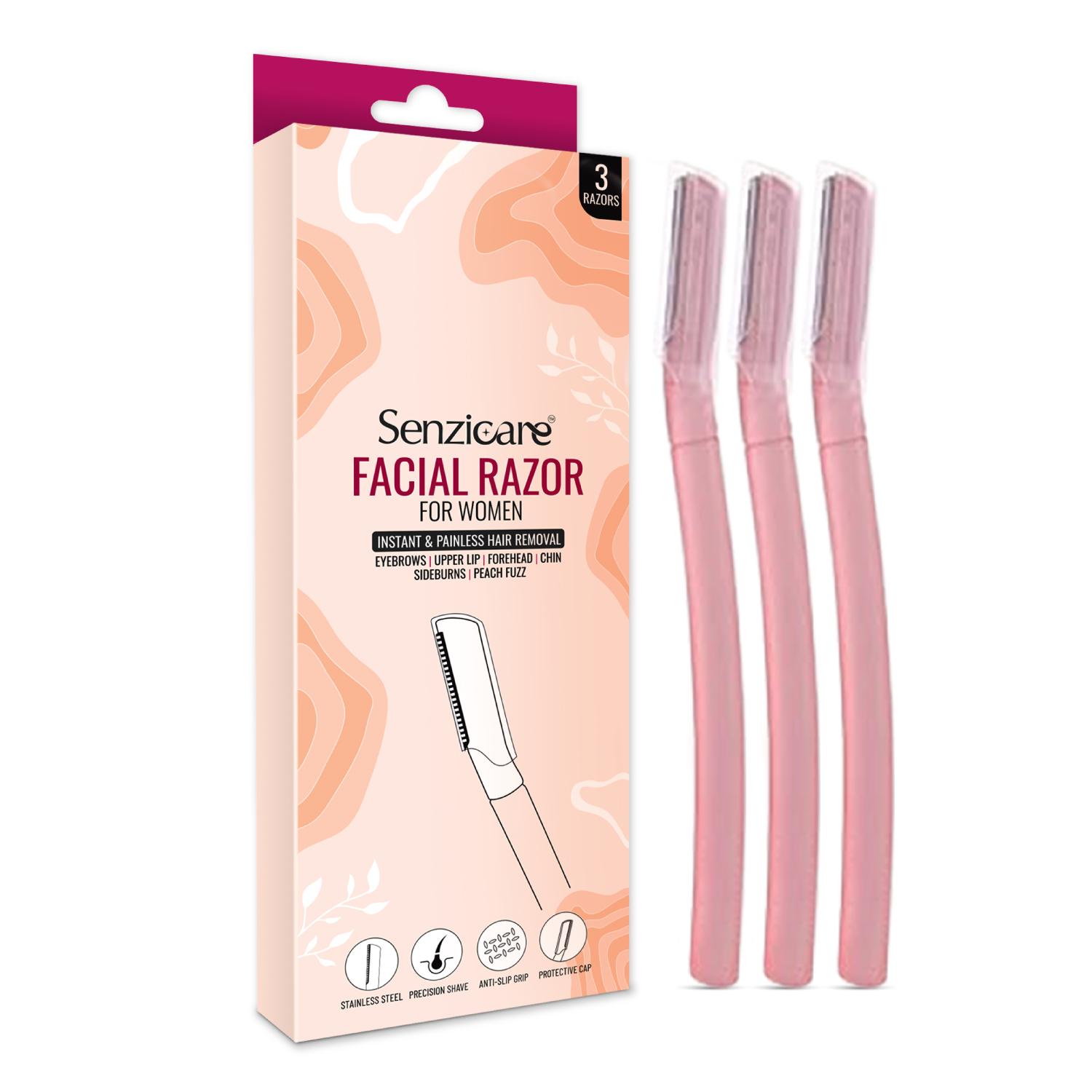 Senzicare Reusable Face Razor for Women Facial Hair- 3 Razors - Senzicare