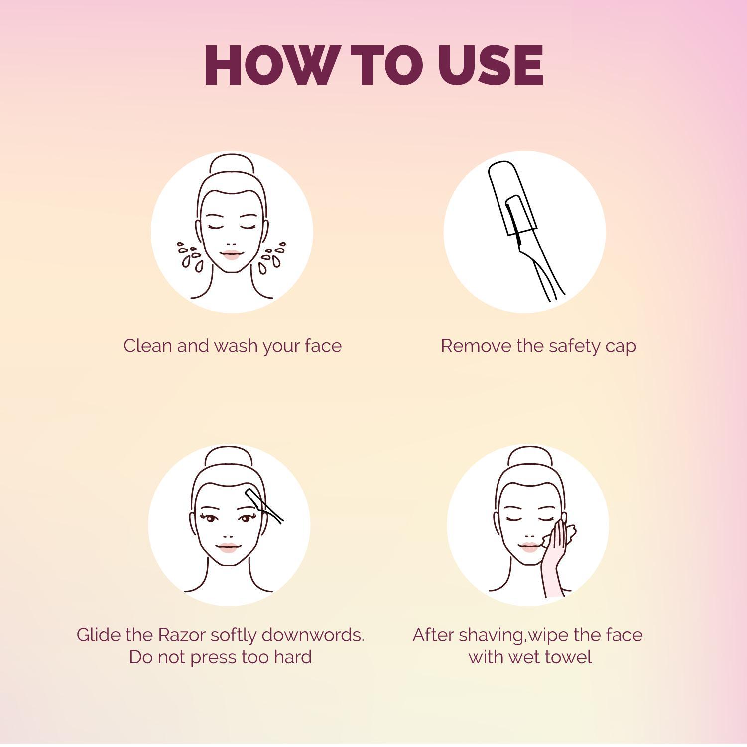 Senzicare Reusable Face Razor for Women Facial Hair- 3 Razors ...