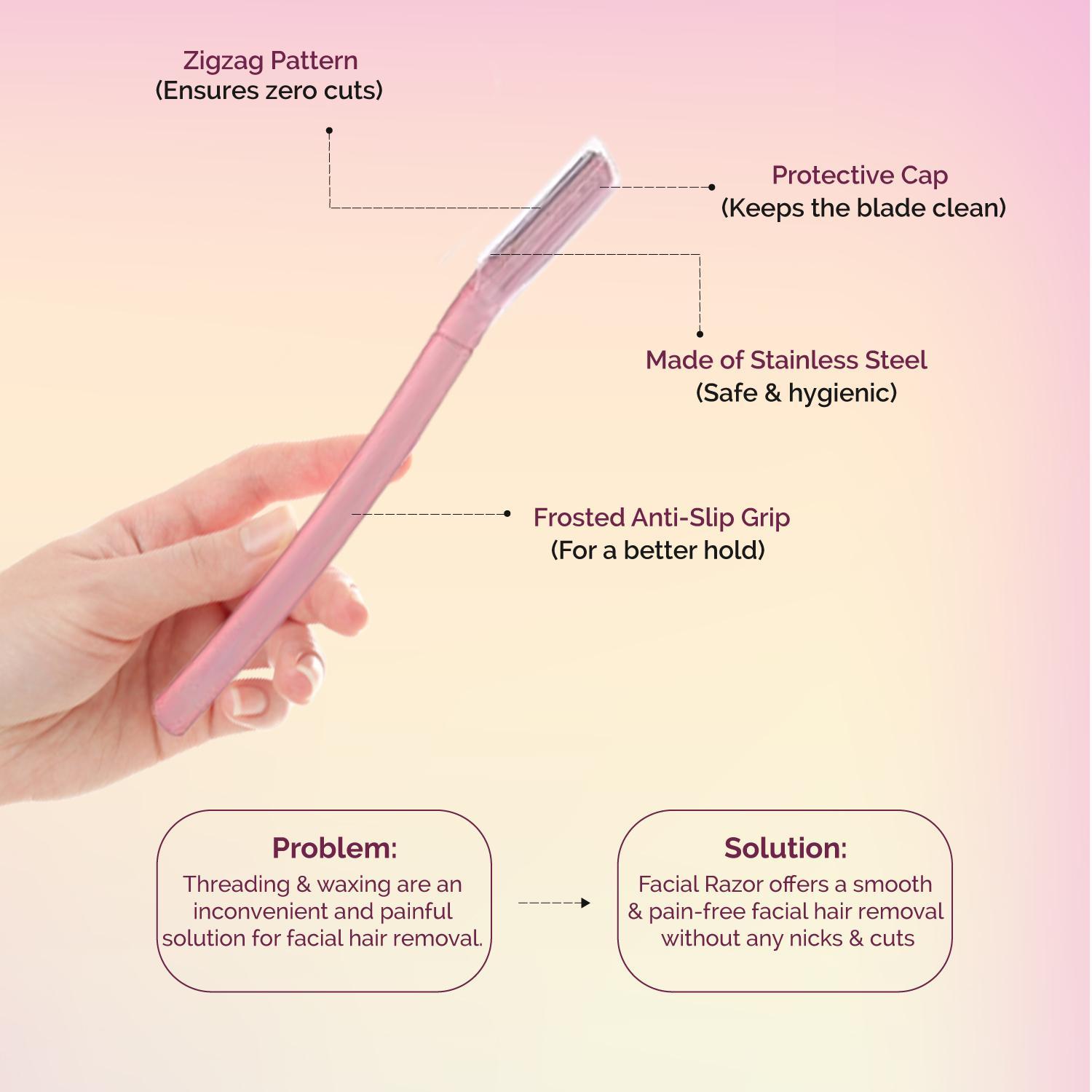 Senzicare Reusable Face Razor for Women Facial Hair- 3 Razors - Senzicare